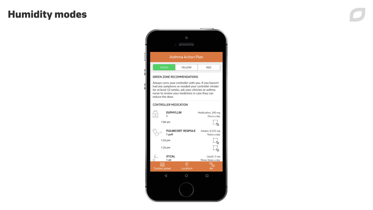 Asthma monitoring software